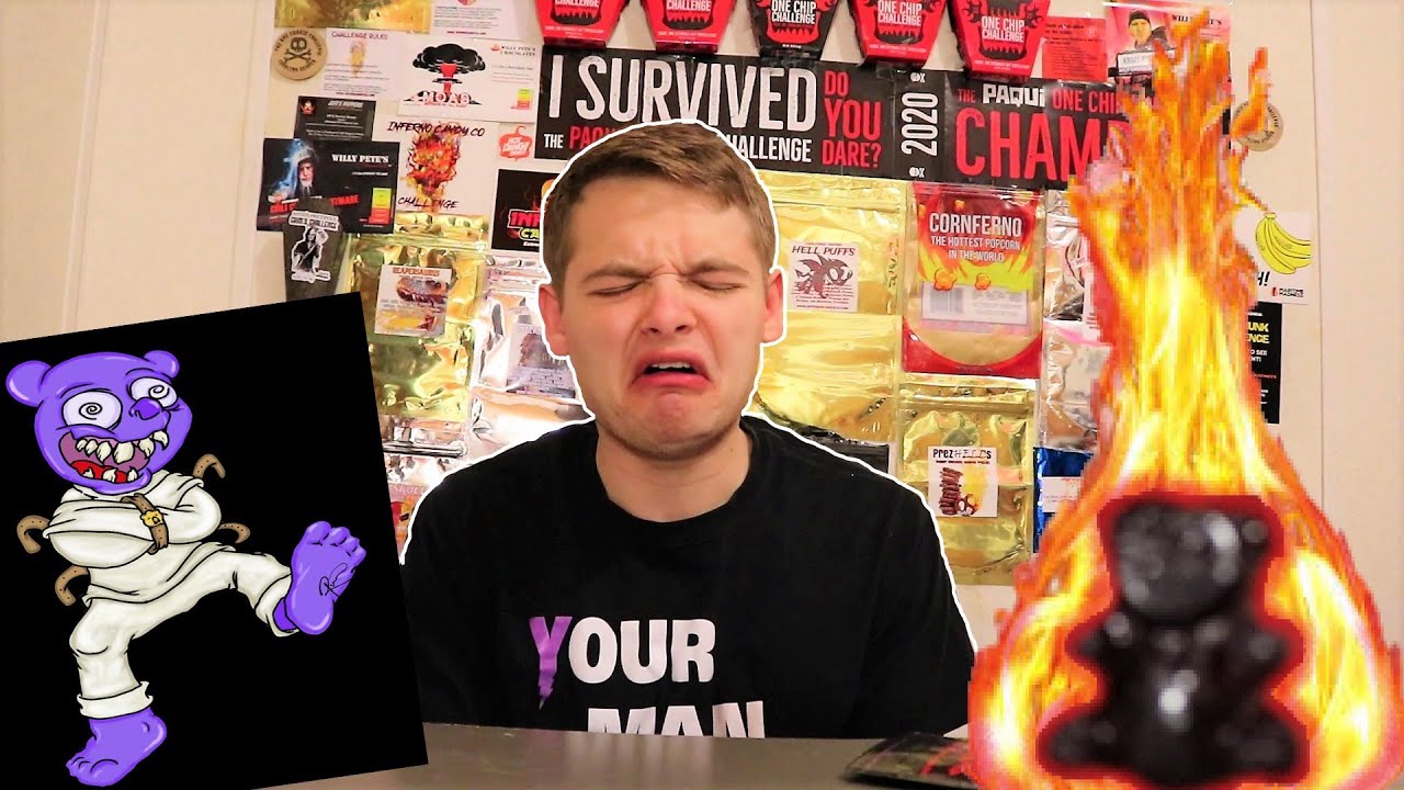 PSYCHO GHOST PEPPER Gummy Bear Challenge | League of Fire | CODY VS ...