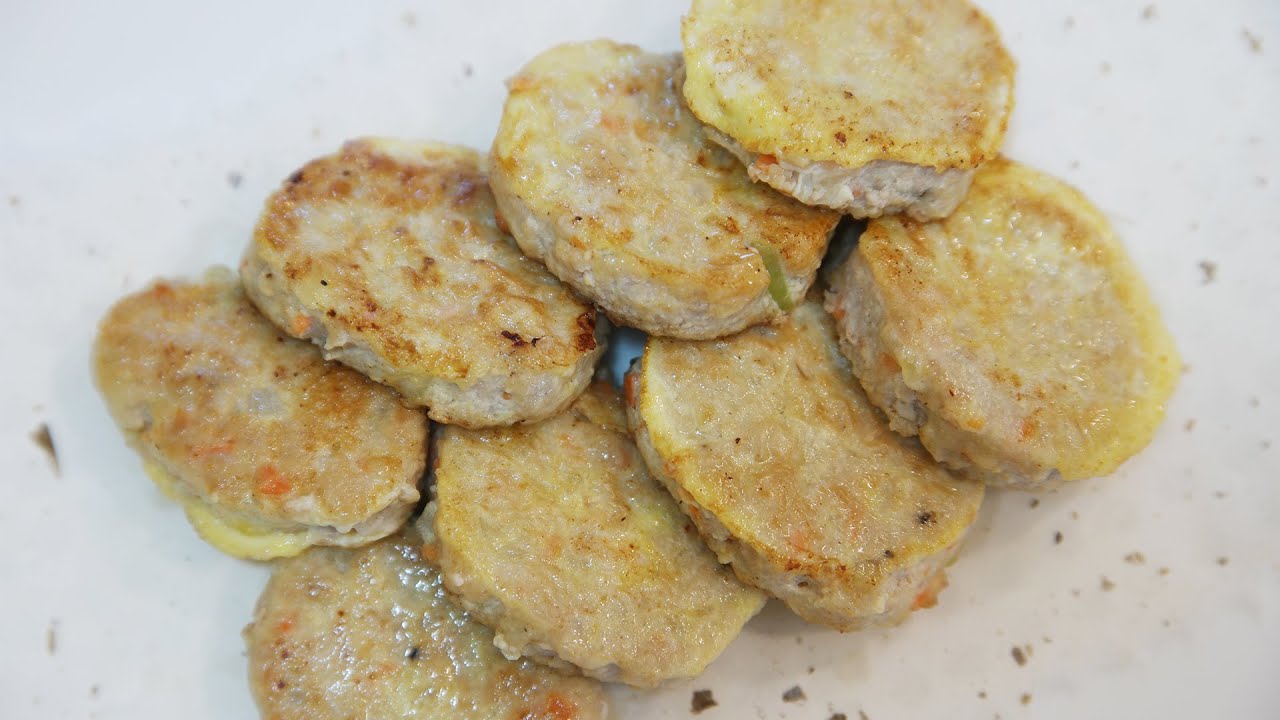 How to make flat meatball : 동그랑땡 만드는법, 명절음식, 요리,레시피 - YouTube