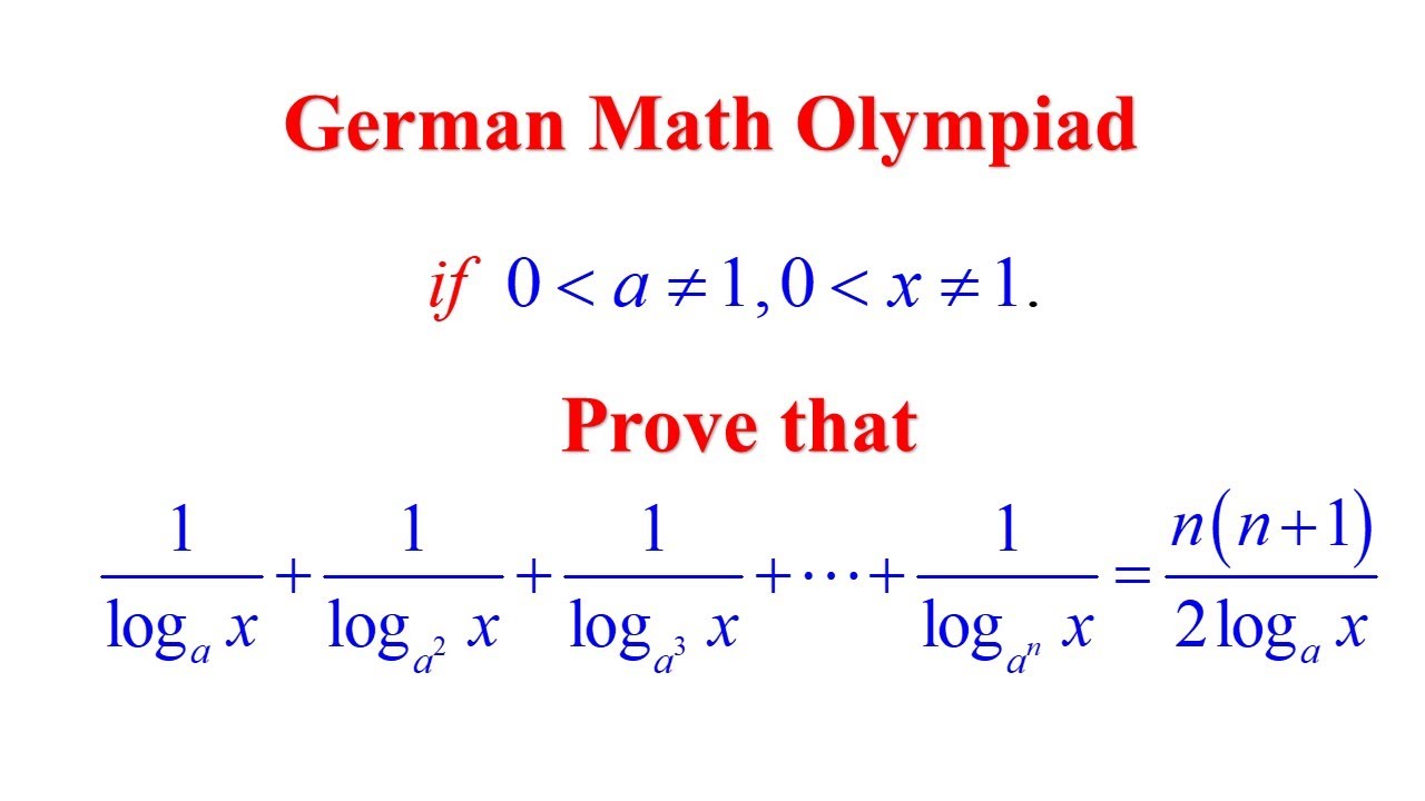 German Math Olympiad | Math Olympiad Training - YouTube