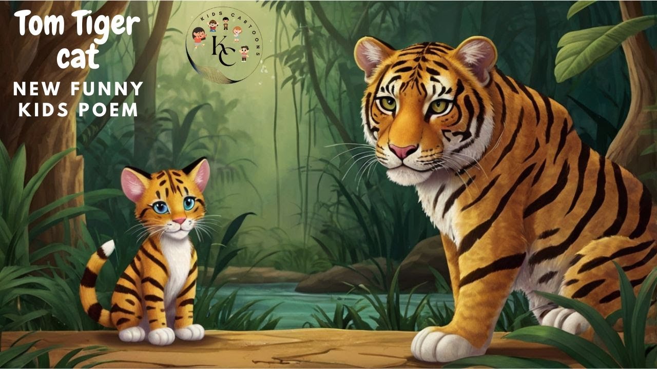 KIDS CARTOONS, KIDS POEMS, KIDS SONGS, Tom Tiger cat New Kids Poem ...