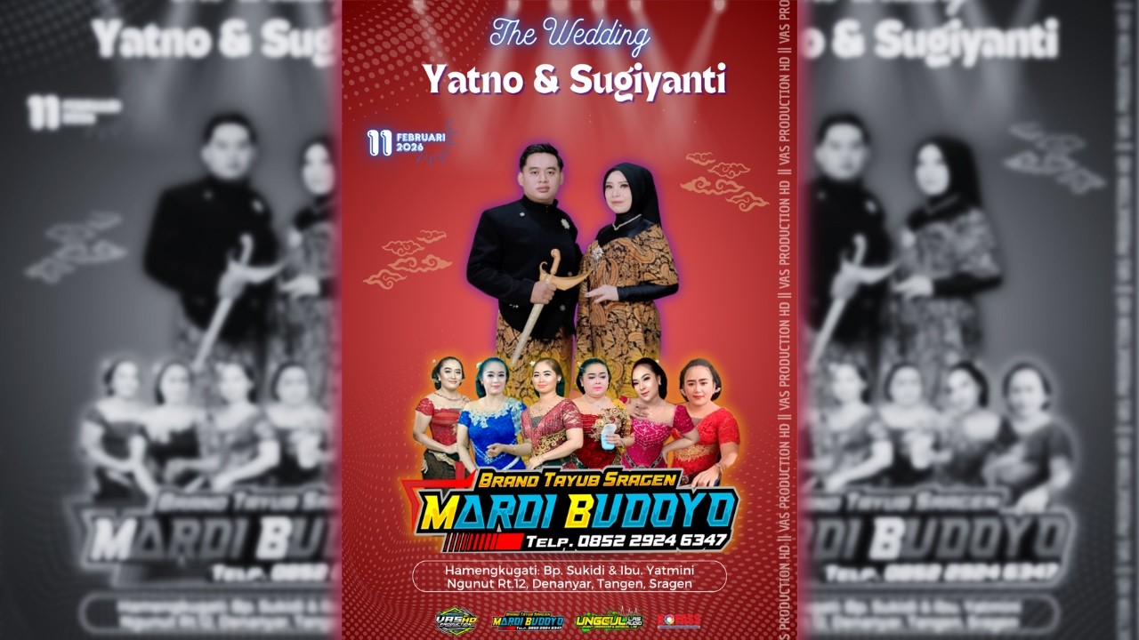 🔴Live Wedding YATNO & SUGIYANTI || Karawitan : MARDI BUDOYO || UNGGUL ...