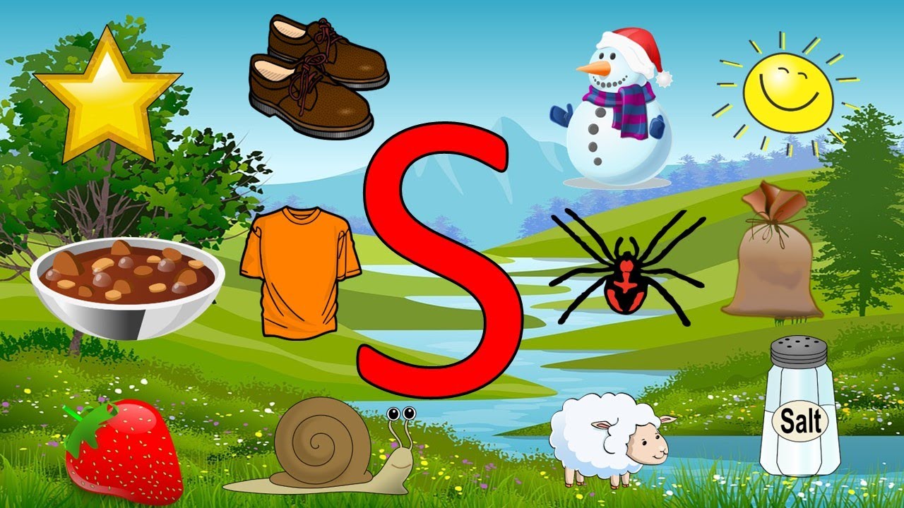 30 Words That Start With Letter "S" ||Learning The Alphabet || Videos ...