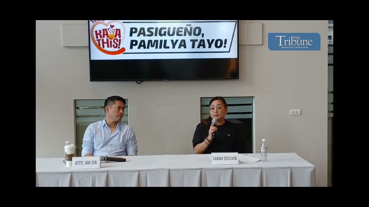 SARAH DISCAYA PLEDGES TO ENHANCE BUSINESS ENVIRONMENT IN PASIG - YouTube