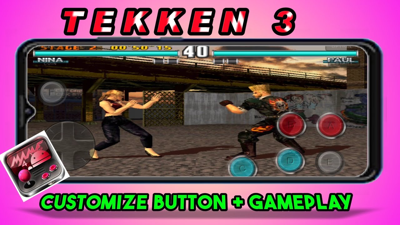Tekken 3 Video Game on MAME Emulator Android | Customize button setting ...