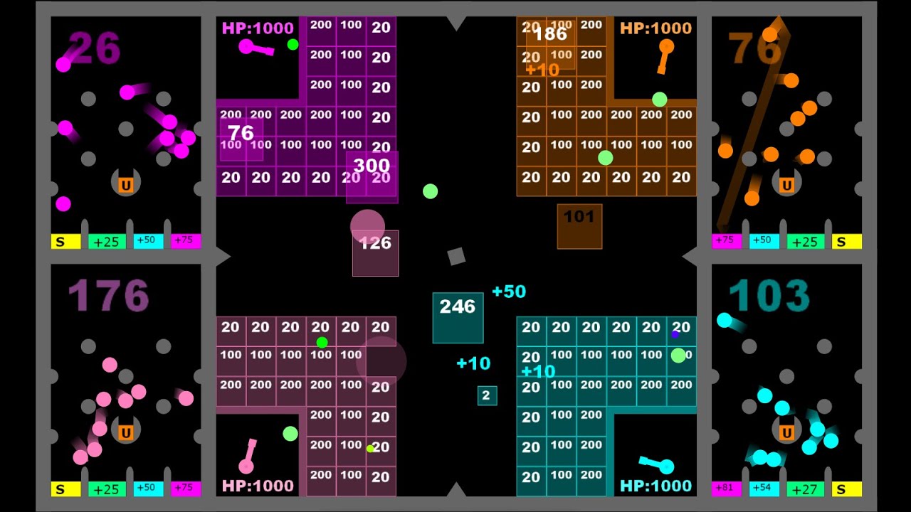 Upgraded Base Defense Block Battle 2 - Marble Race in Algodoo - YouTube