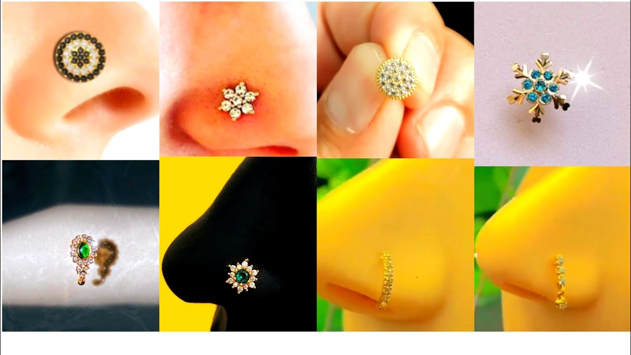 Gold Nose Pin Nose ring design For Girls New Stylish Collection - YouTube