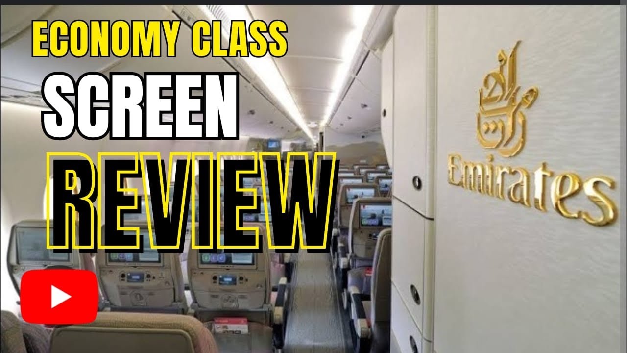 Emirates Airlines Economy Class Seat Screen | In-Flight Entertainment ...