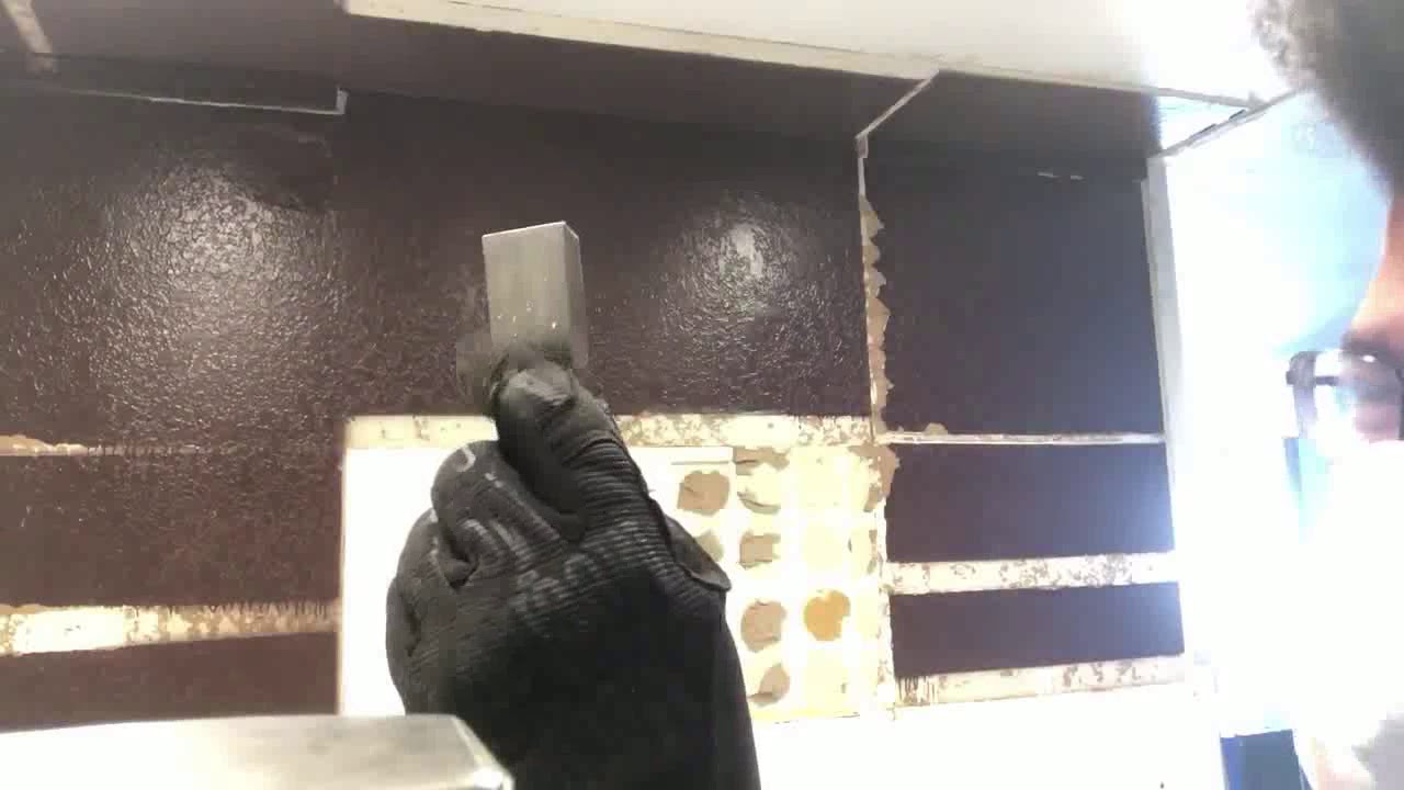 Removing tile on drywall with Ryobi Rotary Hammer - YouTube