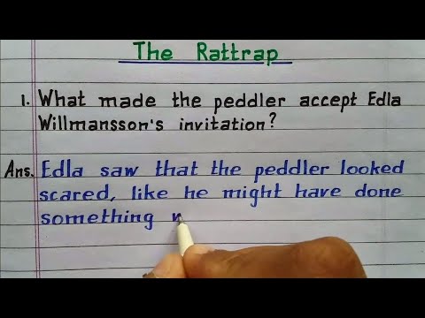 What made the peddler accept Edla Willmansson's invitation | The ...