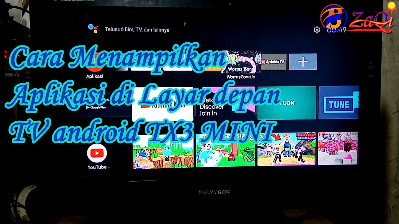 Cara Menampilkan Aplikasi Di Layar Depan Tv android - TX3 mini - YouTube