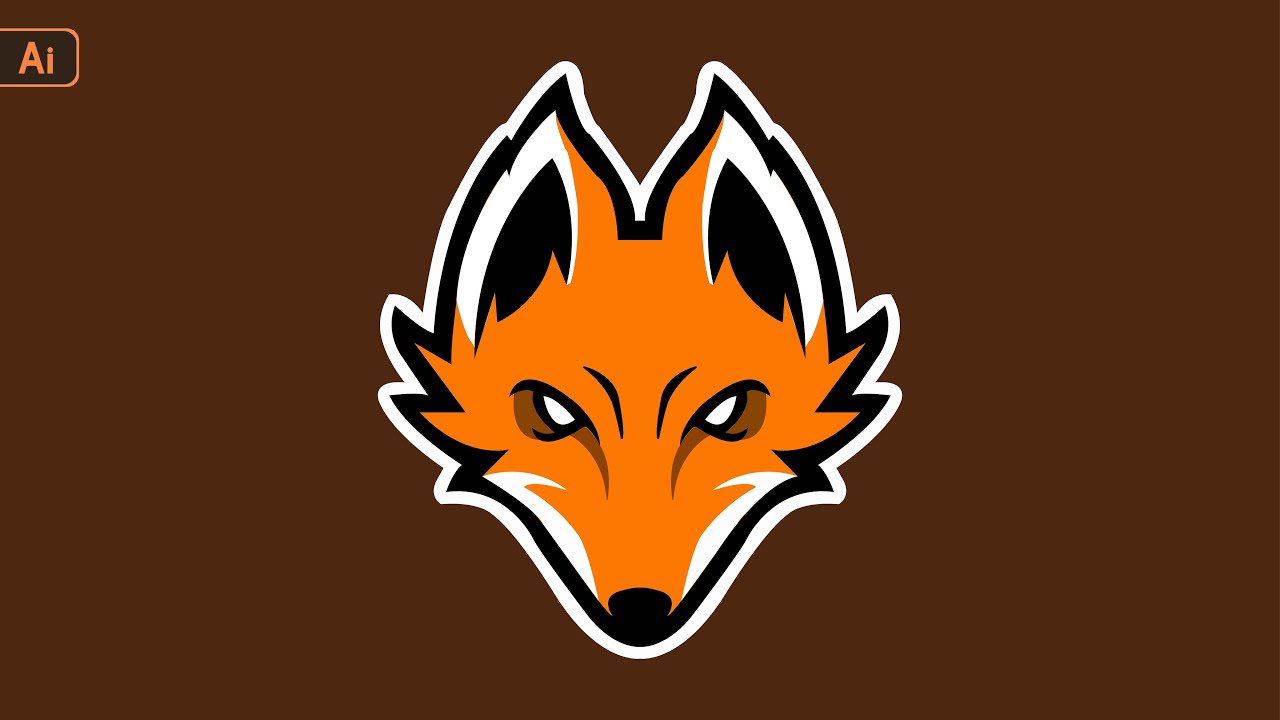 Mascot Fox Logo Tracing Tutorial | Adobe Illustrator | Visuals by ...