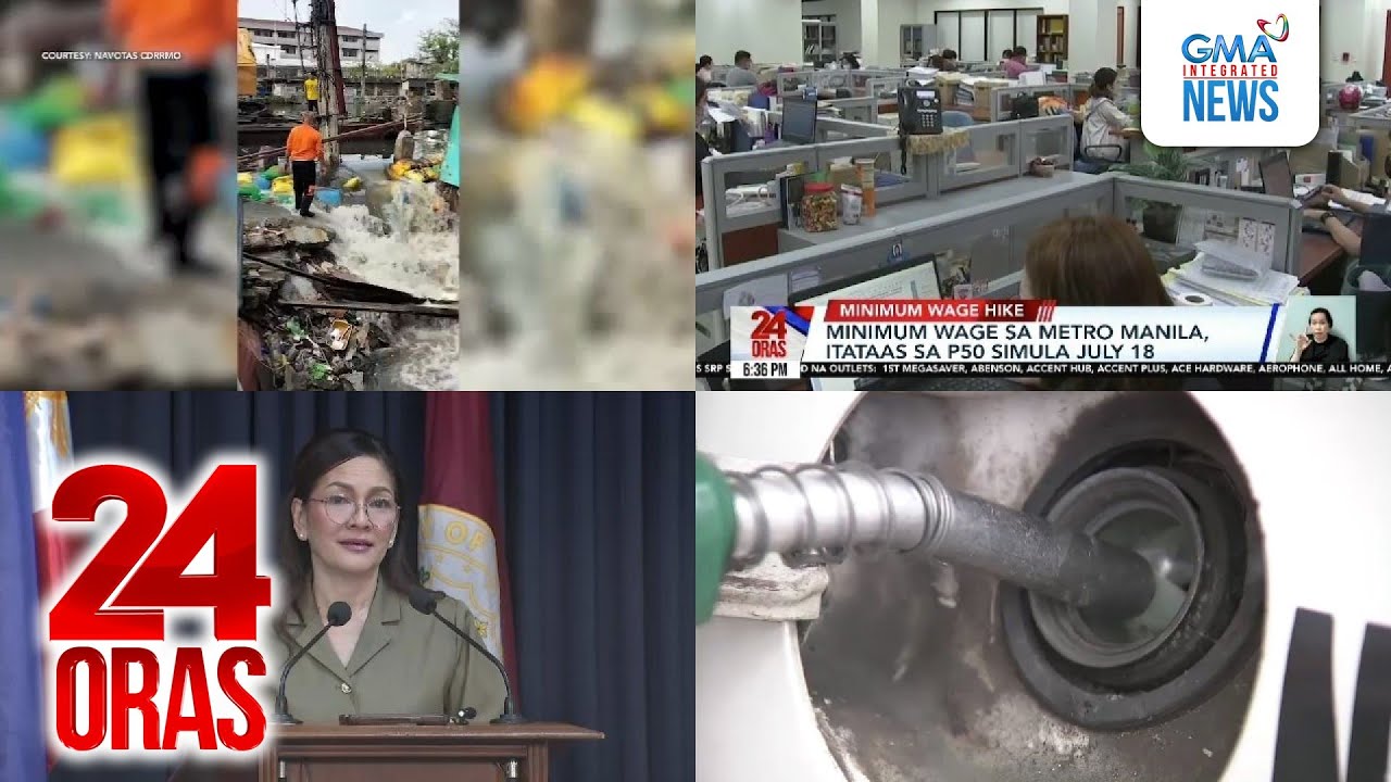 24 Oras: (Part 1) Pader na harang sa ilog sa Navotas, bumigay; Minimum ...