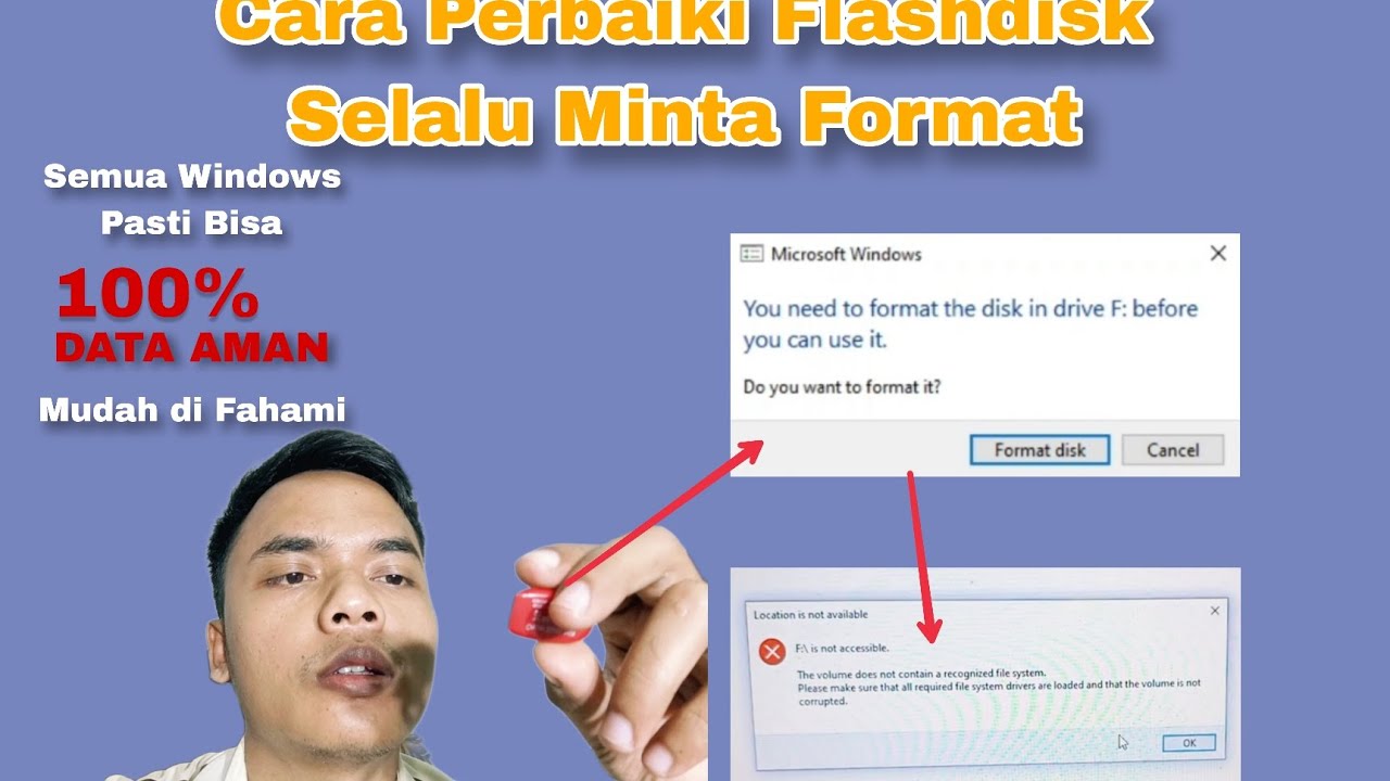 Cara Memperbaiki Flashdisk Selalu Minta di Format - YouTube