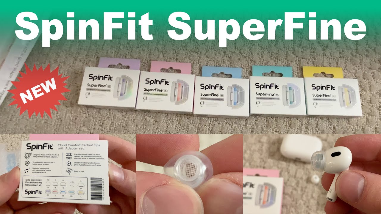 Unbox & Review of SpinFit SuperFine ear tips for AirPods Pro Gen 1 & 2 ...