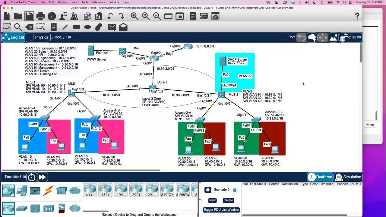 Lab: VLANs, MLS and Inter-VLAN Routing - YouTube