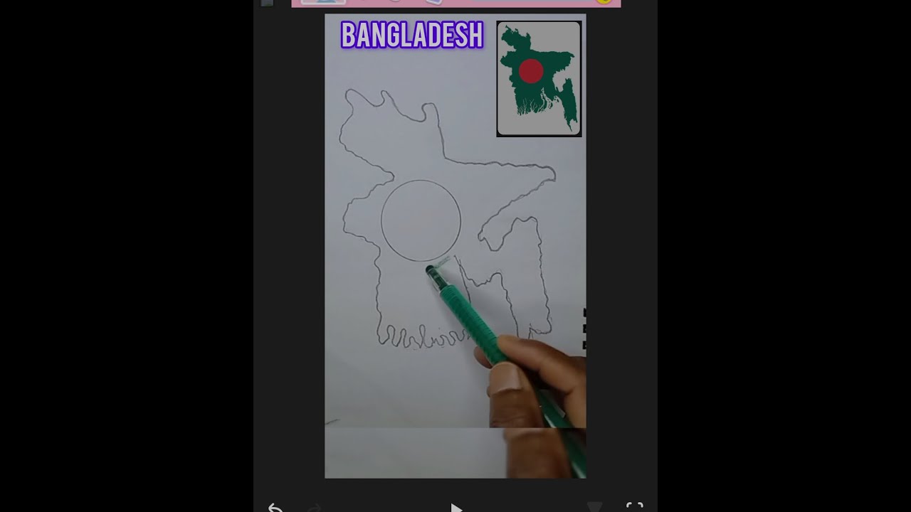 how to draw bangladesh map easily l bangladesh map drawing easy l ...