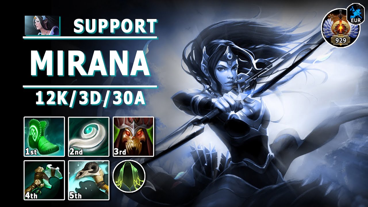 Mirana Soft Support | Pos 4 Mirana Play | Dota 2 Immortal Gameplay ...