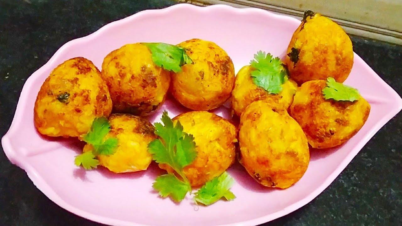 Aloo balls - potato balls - no deep fry - crispy quick kids snacks ...