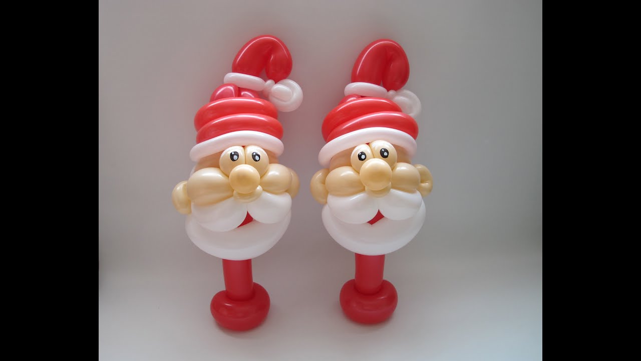 Father Christmas Balloon Tutorial - Video 80 - BalloonTube with Graham ...