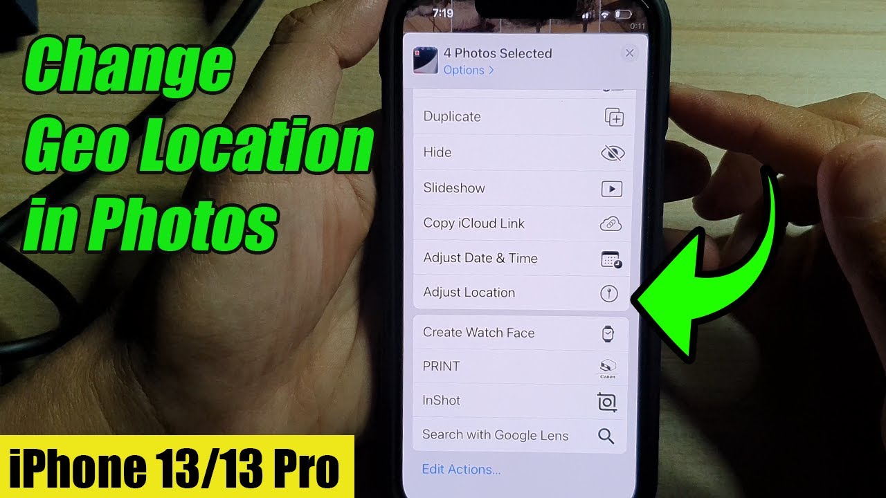 iPhone 13/13 Pro: How to Change Geo Location in Photos - YouTube