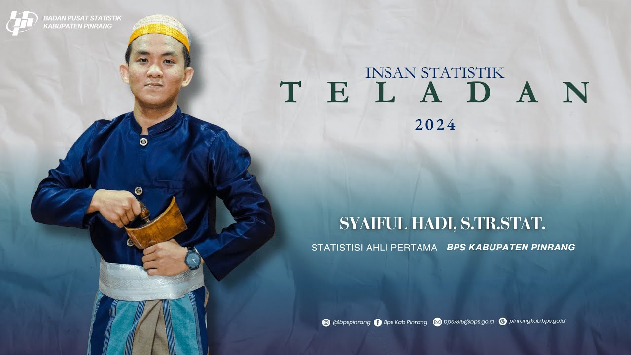 Insan Statistik Teladan BPS Kabupaten Pinrang Tahun 2024 - Syaiful Hadi ...