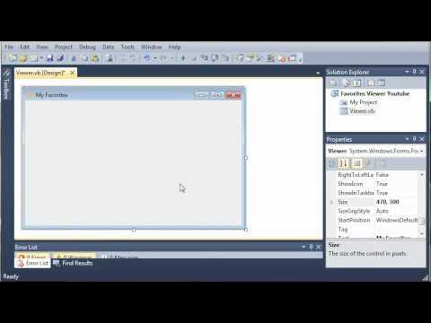 Visual Basic Tutorial - 188 - Favorites Part 1 Creating The GUI - YouTube