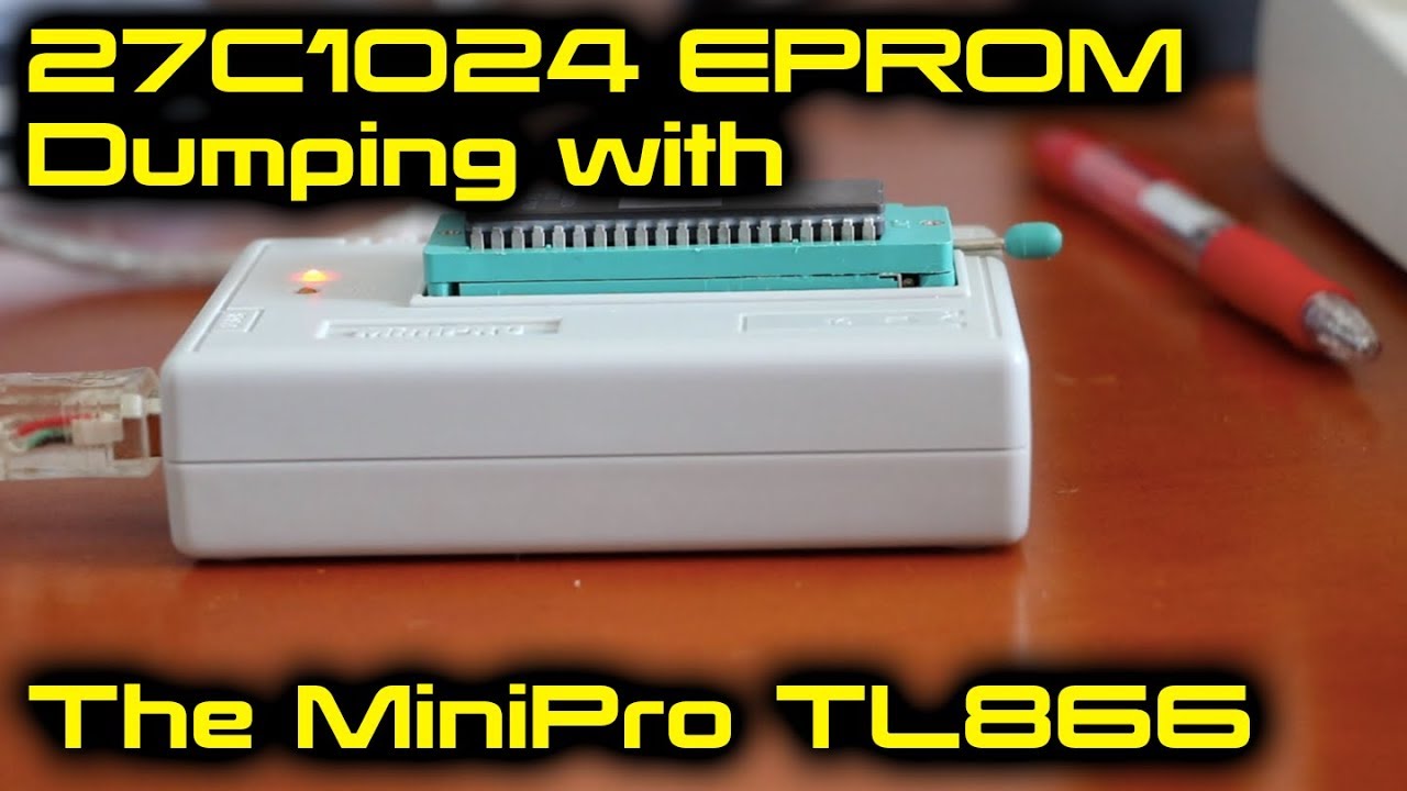 27C1024 EPROM Dumping with the MiniPro TL866 - YouTube