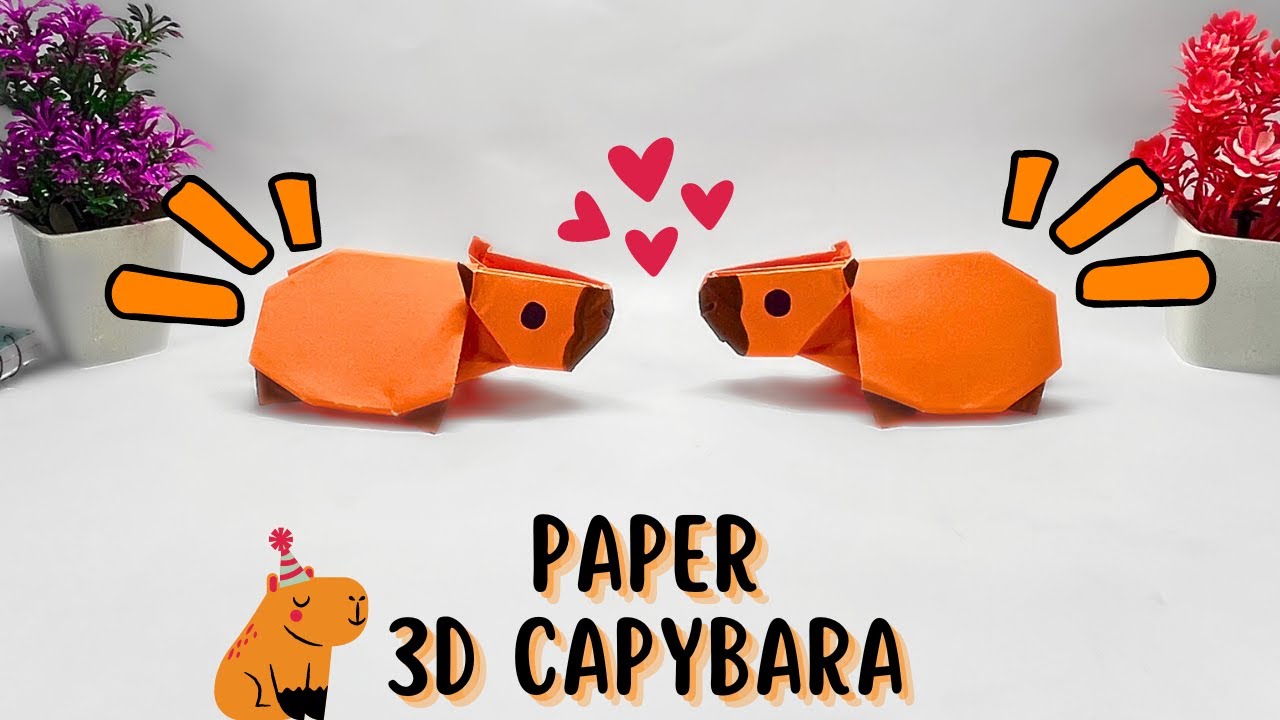 Origami Paper Cute Capybara | Paper Cute Capybara |Origami Paper Capybara|How to make paper ...