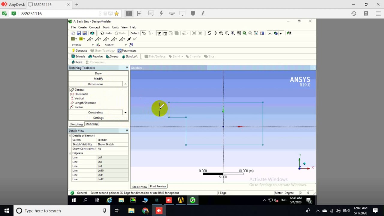 Laminar Flow Over Backstep ANSYS Fluent (Geom video) شرح بالعربي - YouTube