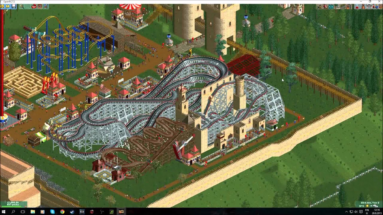 RCT2 - Crazy Castle Time Lapse - YouTube