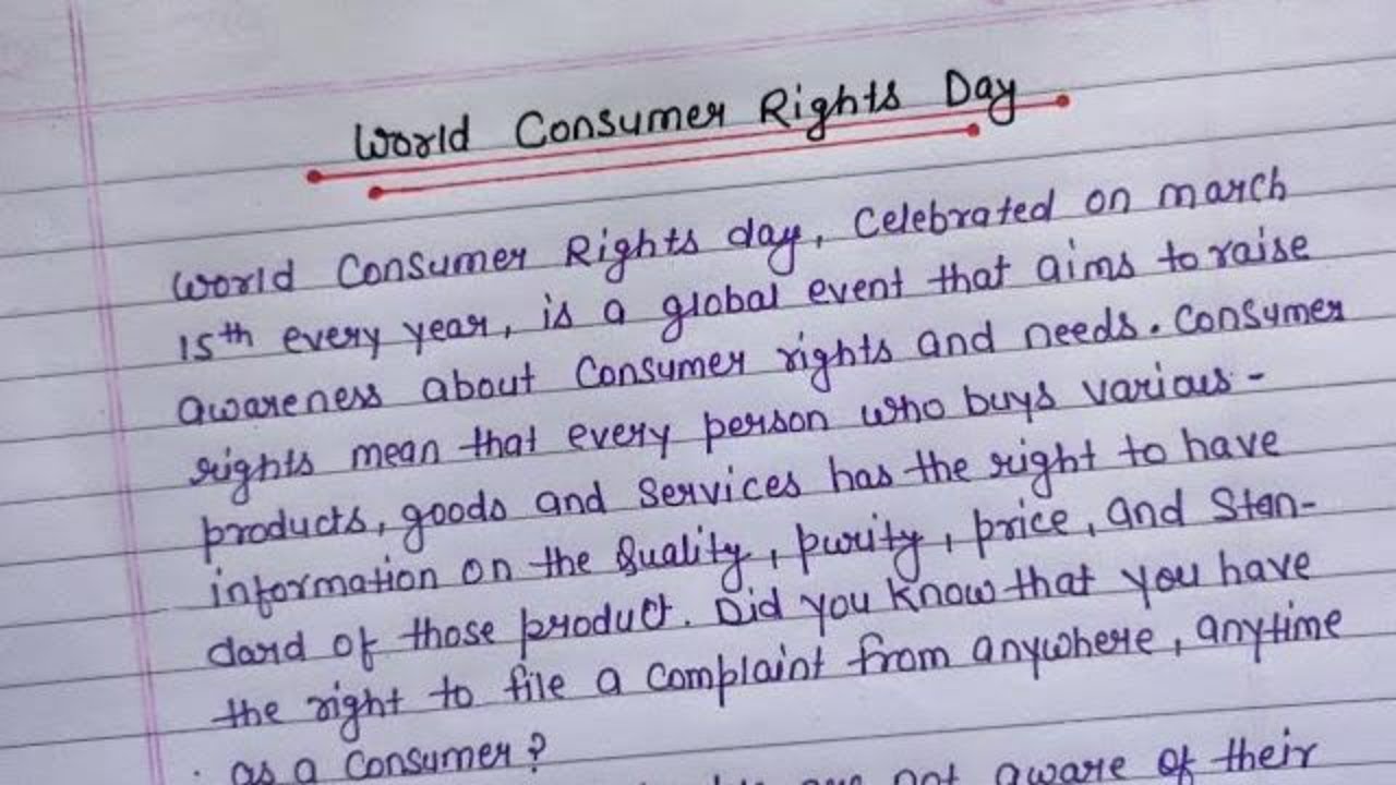 Essay writing on World Consumer Rights Day | World Consumer Rights Day ...