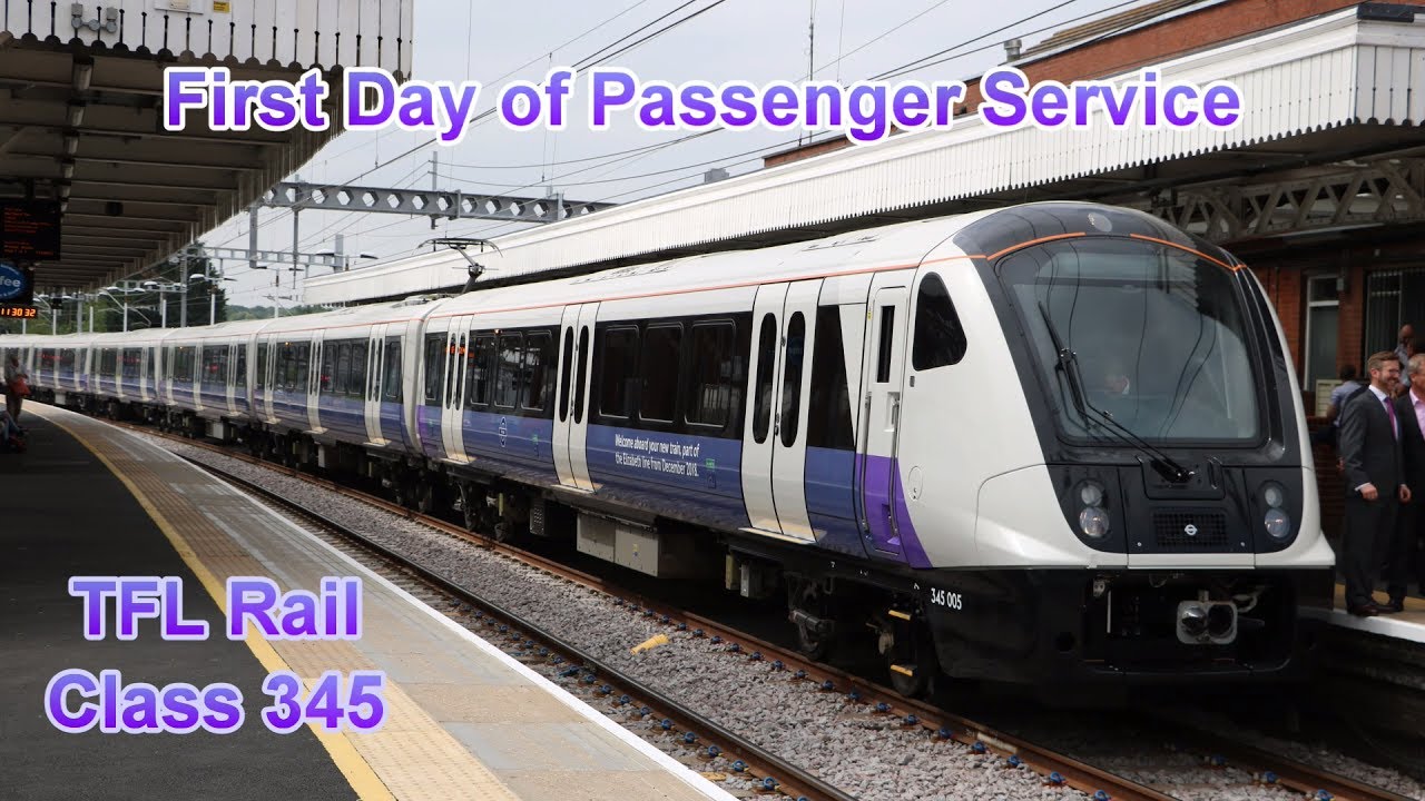 |New Trains| First Day of Passenger Service: TFL Rail Class 345 - YouTube