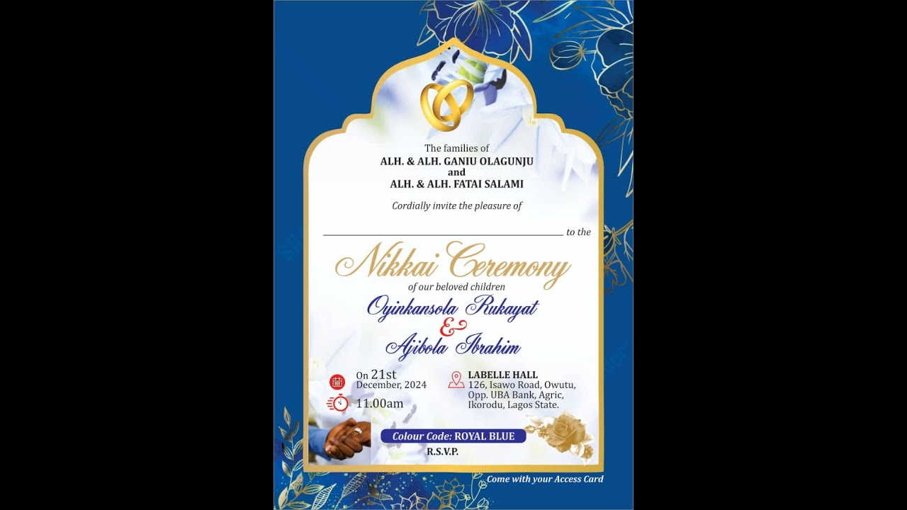 NIKKAI CELEBRATION FOR RUKAYAT AND IBRAHIM - YouTube