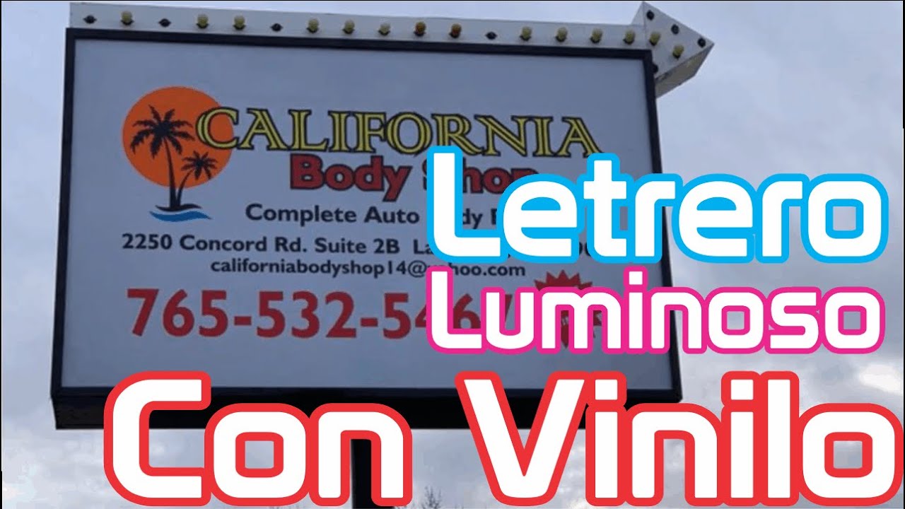 letrero led luminoso con vinilo - YouTube