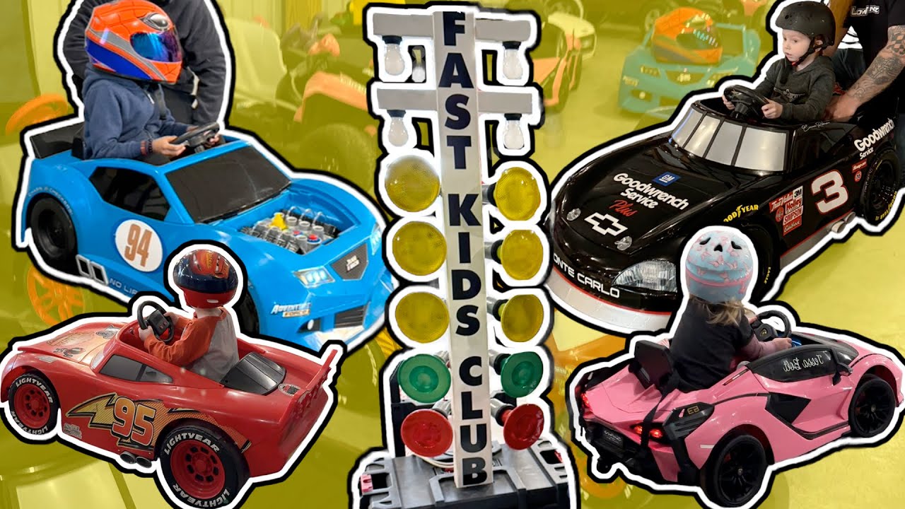 Kids Drag Racing Power Wheels! - YouTube
