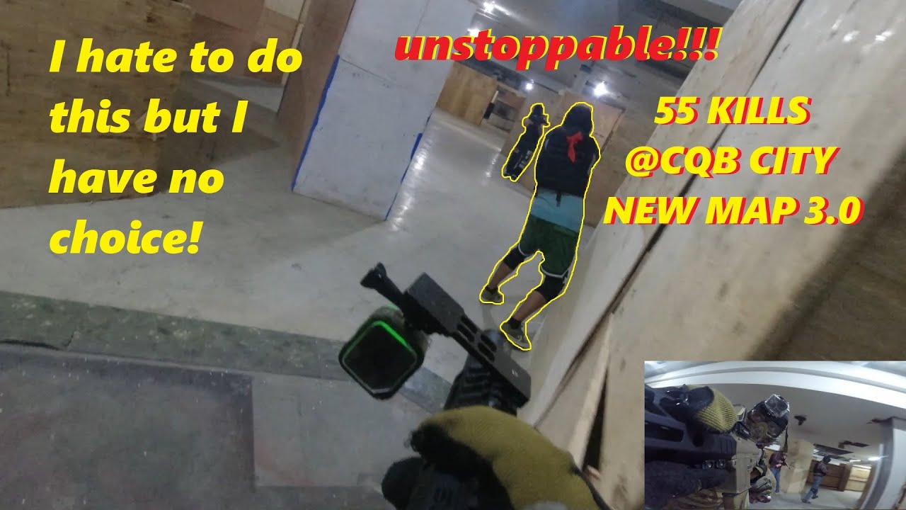 55 KILLS at CQB City New Map | Airsoft Gameplay | Perun Hybrid | - YouTube