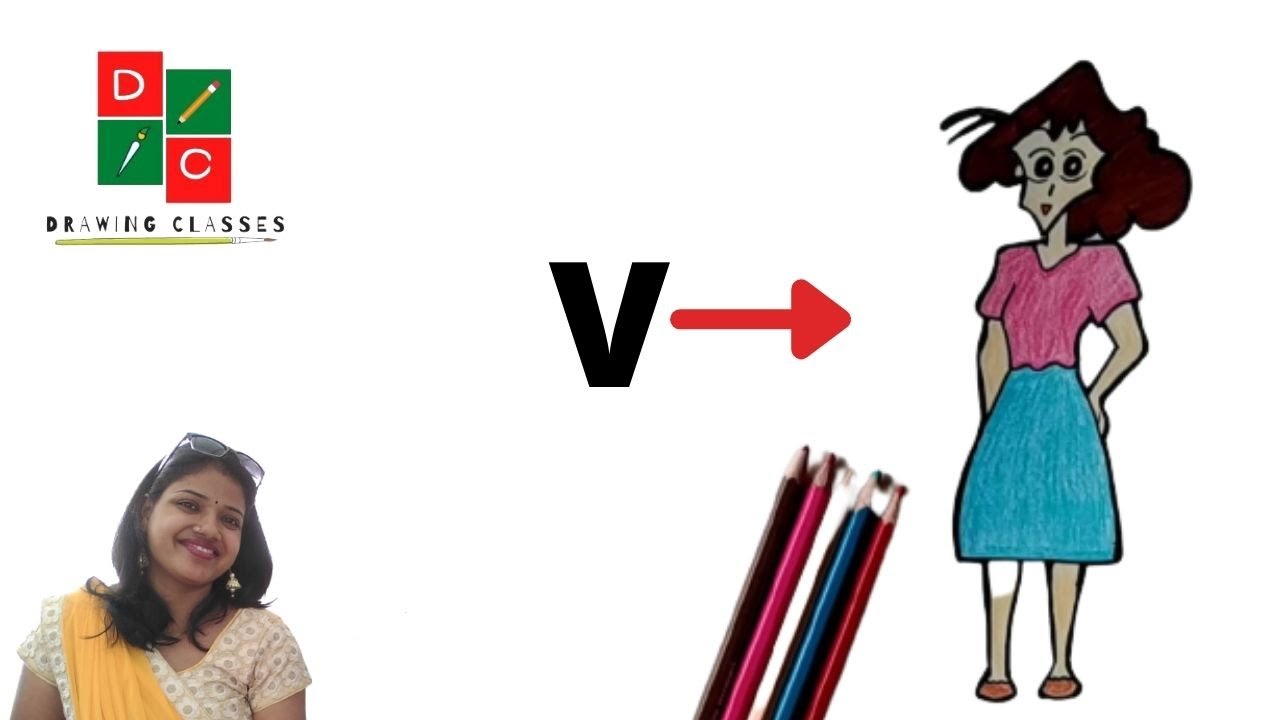 How to Draw misae nohara shinchan mom easy drawing sketch pencil step ...