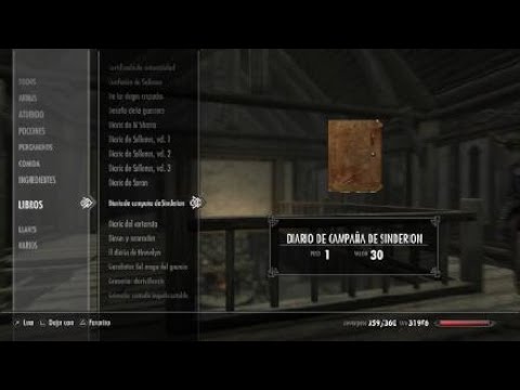 Skyrim-apéndice 105: Diario de campaña de Sinderion - YouTube