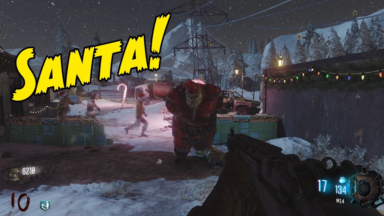 ZOMBIE SANTA! Cod Bo3 Zombies Custom Maps #13: CHRISTMAS RUST + Ending ...