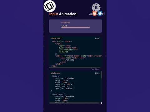 Web Development – Input Text Animation Using Html And Css #coding #csstricks #html - YouTube