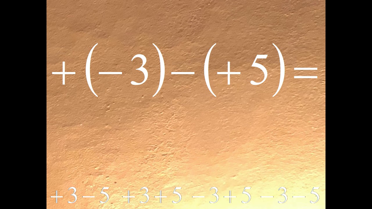 3)–(+5) How To Remove Parentheses middleschool math traps Plus Negative ...