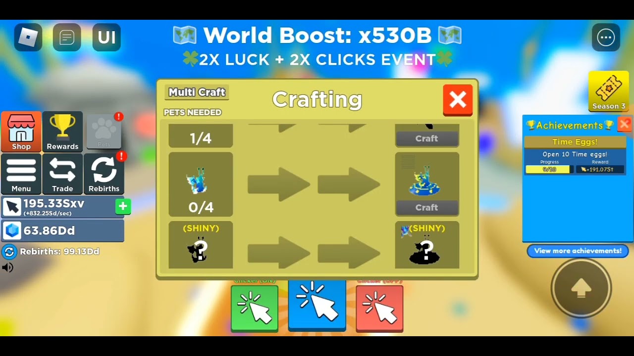 Crafted Slimy Coral Snail in Clicker Simulator - YouTube