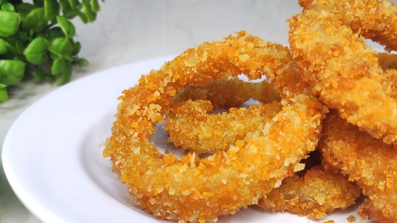 Bawang Bombay Crispy - Cara Mudah membuat Onion Ring - YouTube