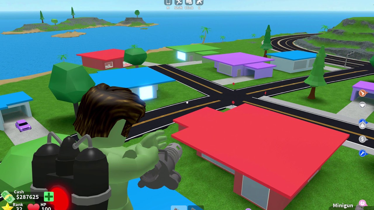 Mad City MINIGUN and Jetpack Мэд сити Миниган и Джетпак - YouTube