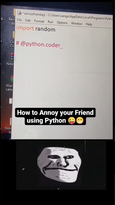 How to Annoy Your Friend using Python😂#shorts #python #programming - YouTube