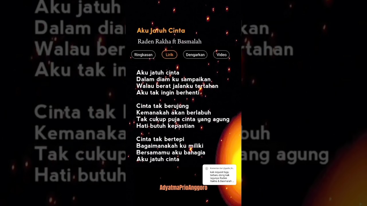 Lirik Lagu Aku Jatuh Cinta #akujatuhcinta #magic5 #magic5indosiar # ...