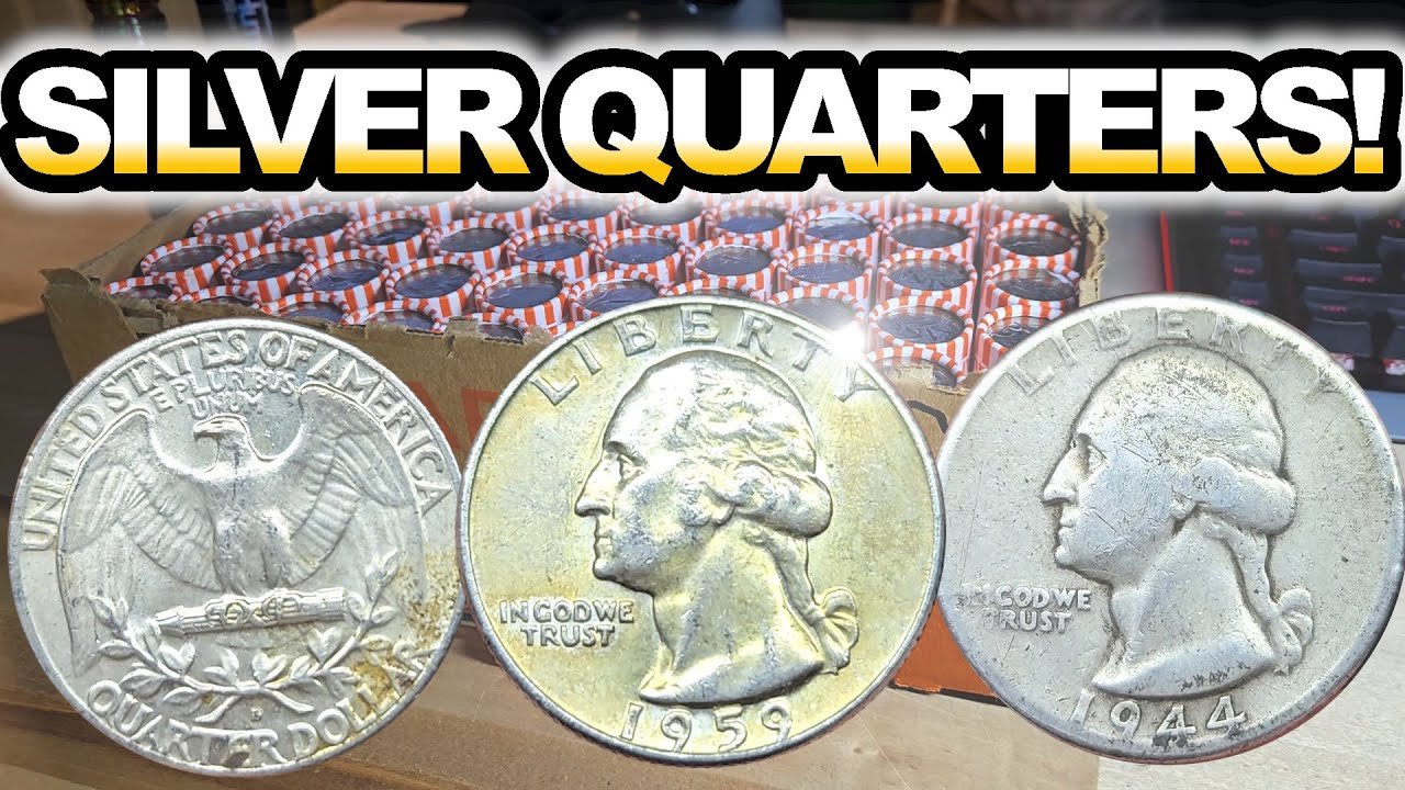 BEAUTIFUL SILVER QUARTERS FOUND! (COIN ROLL HUNTING) - YouTube