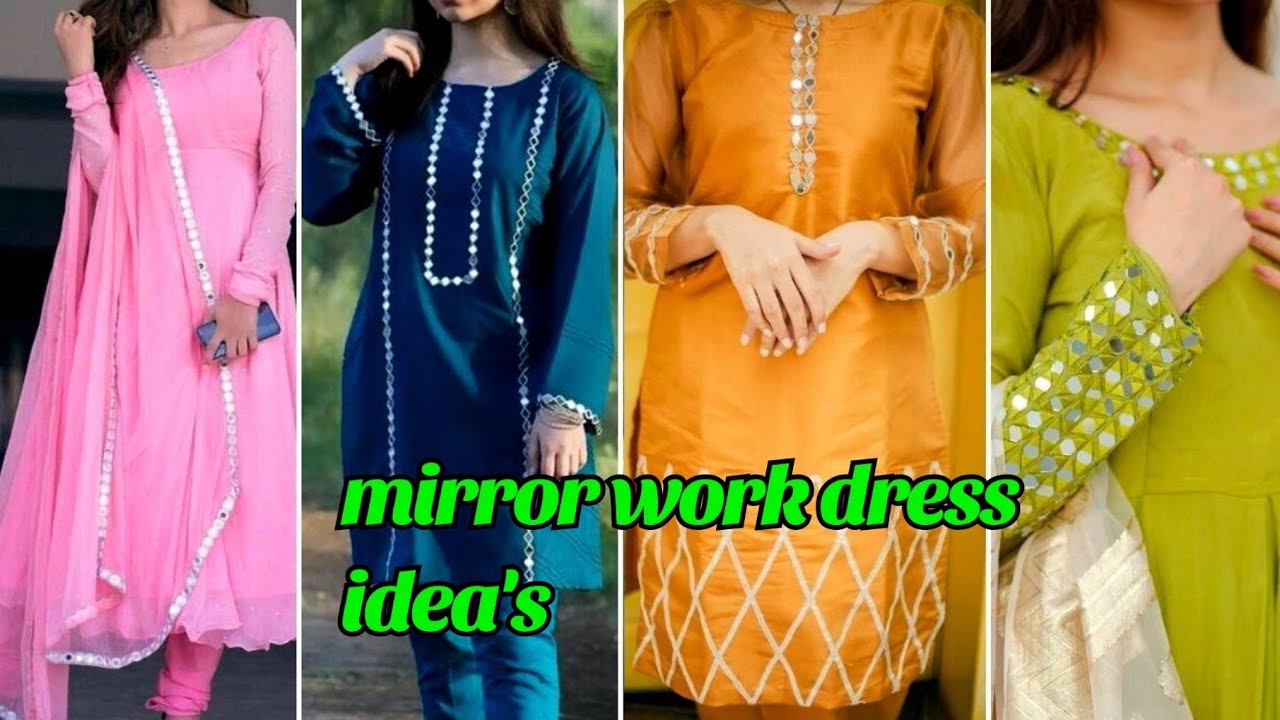 mirror work embroidery designs|mirror work dress designs|beautiful ...