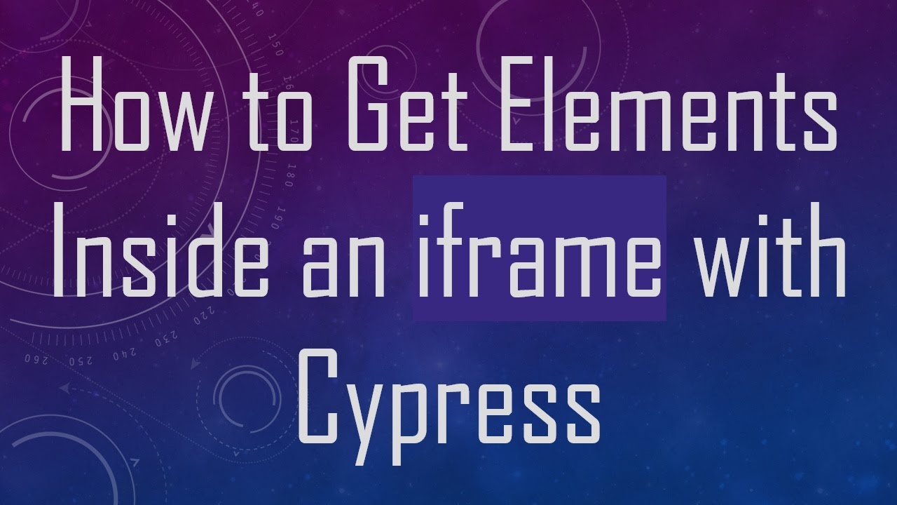 How to Get Elements Inside an iframe with Cypress - YouTube