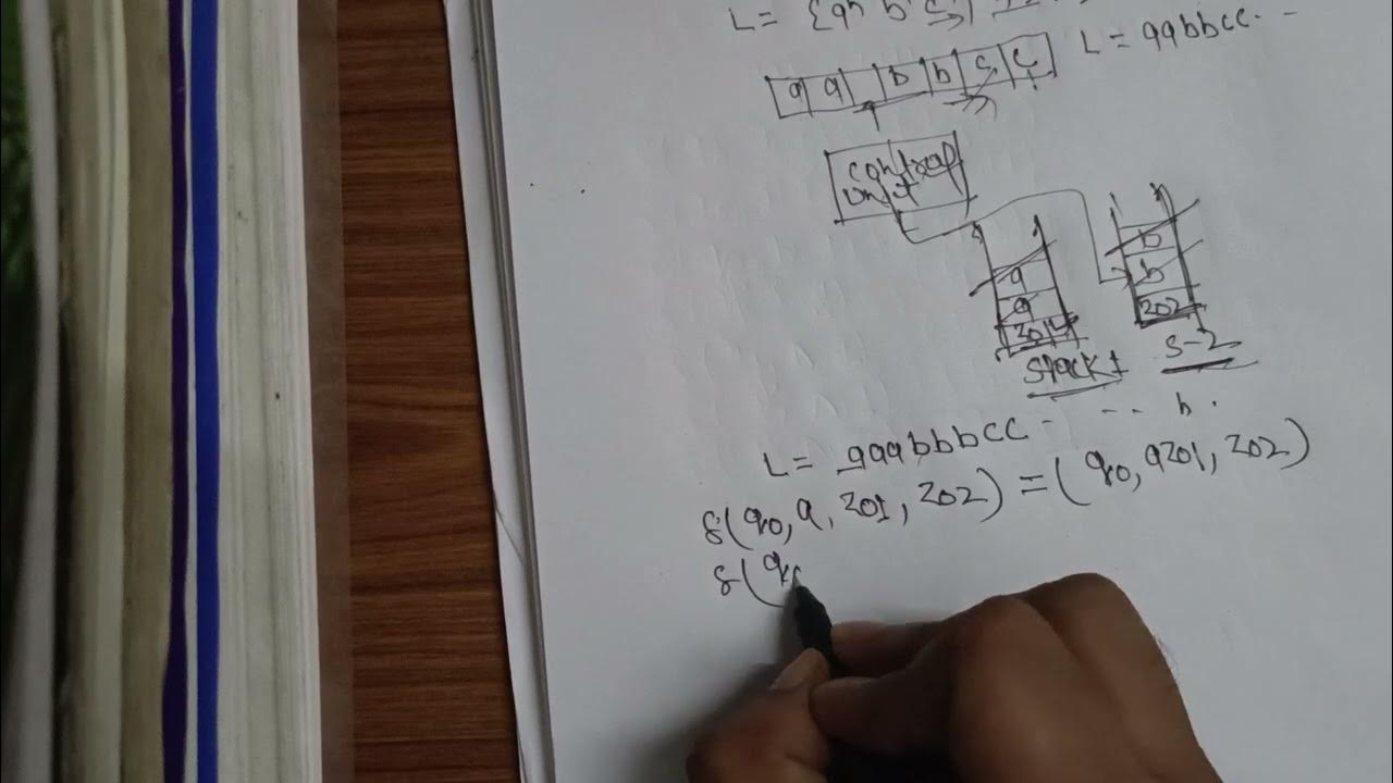 Two stack PDA problem solution of a^n b^n c^^ - YouTube